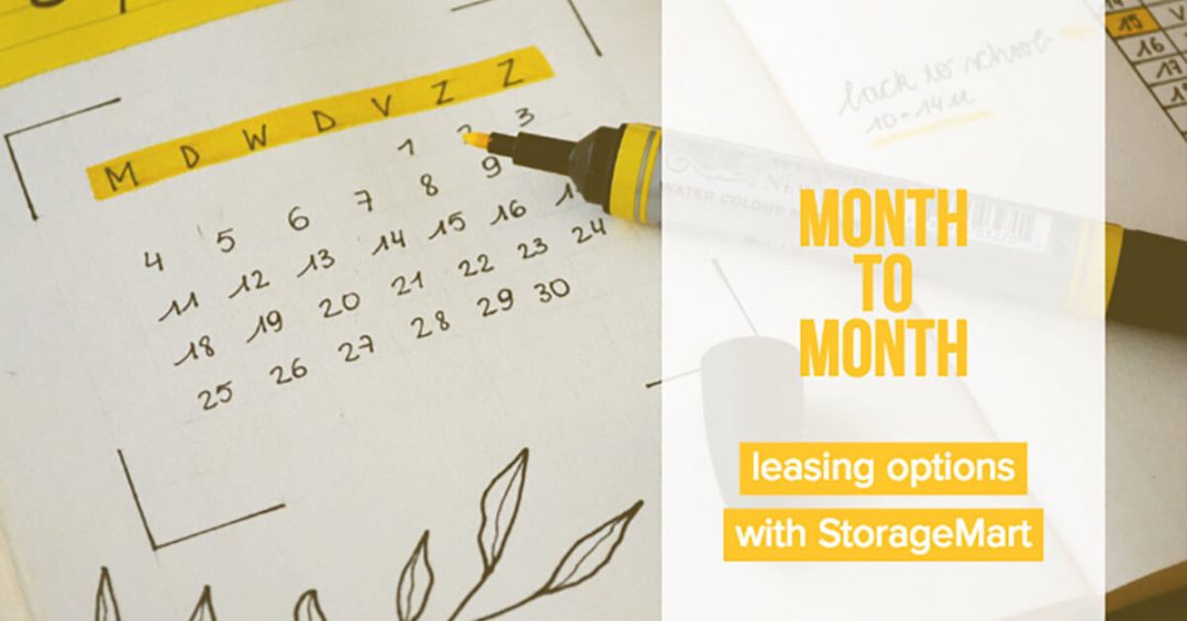 Benefits of Storing with StorageMart: Month to Month Leasing